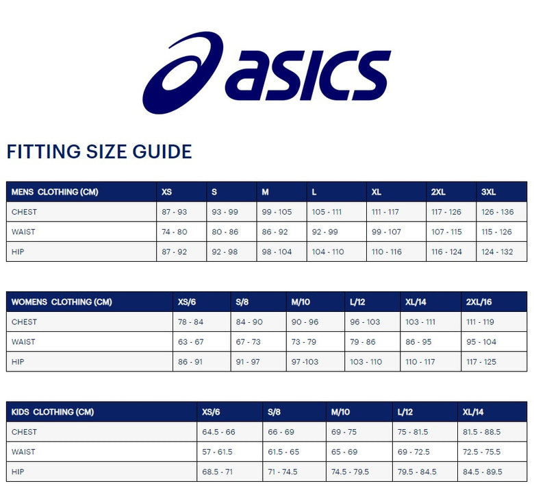 SIZE CHART – RUNNERS SPORTS